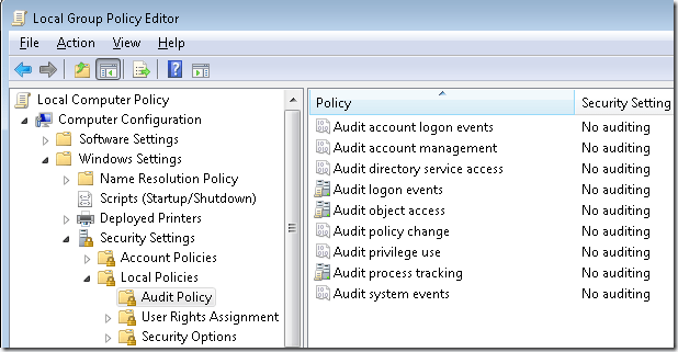 Why Aren’t My Windows Audit Policies Working? « Windows Explored